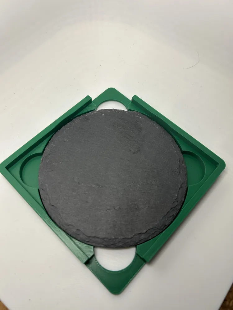 XTOOL F1 Square/Round Slate Coaster Jig by Carver's Mark MakerWorld ...