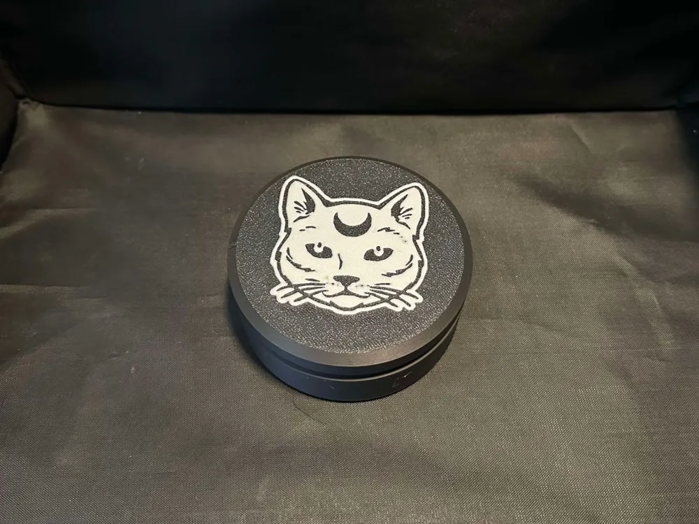 Jumbo Slim Moon Cat Threaded Container - 100mm - Free 3D Print Model ...
