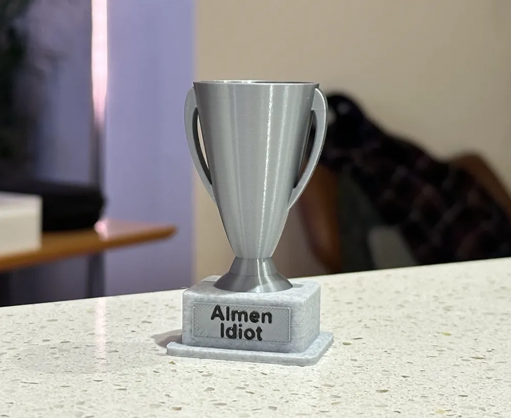 Simple Trophy with Base (No Supports needed, and minimal overhang!) by ...