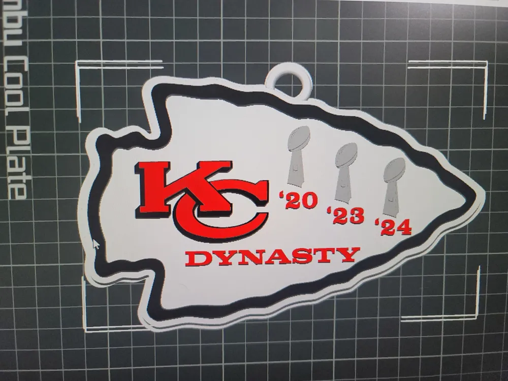 Kansas City Chiefs DYNASTY YEARS# w/ loop 3d logo 180mm series by ...