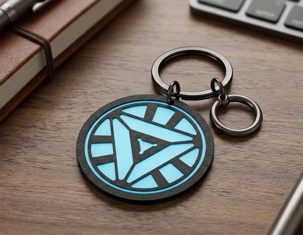Iron Man Arc Reactor Keychain - Free 3D Print Model - MakerWorld