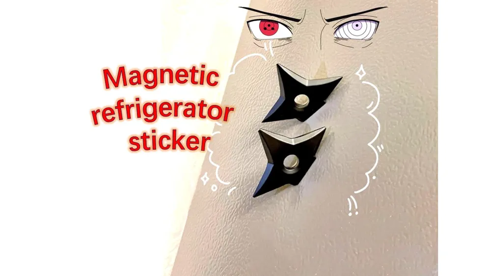 Shuriken Magnetic refrigerator sticker手里剑冰箱贴 - Free 3D Print Model ...