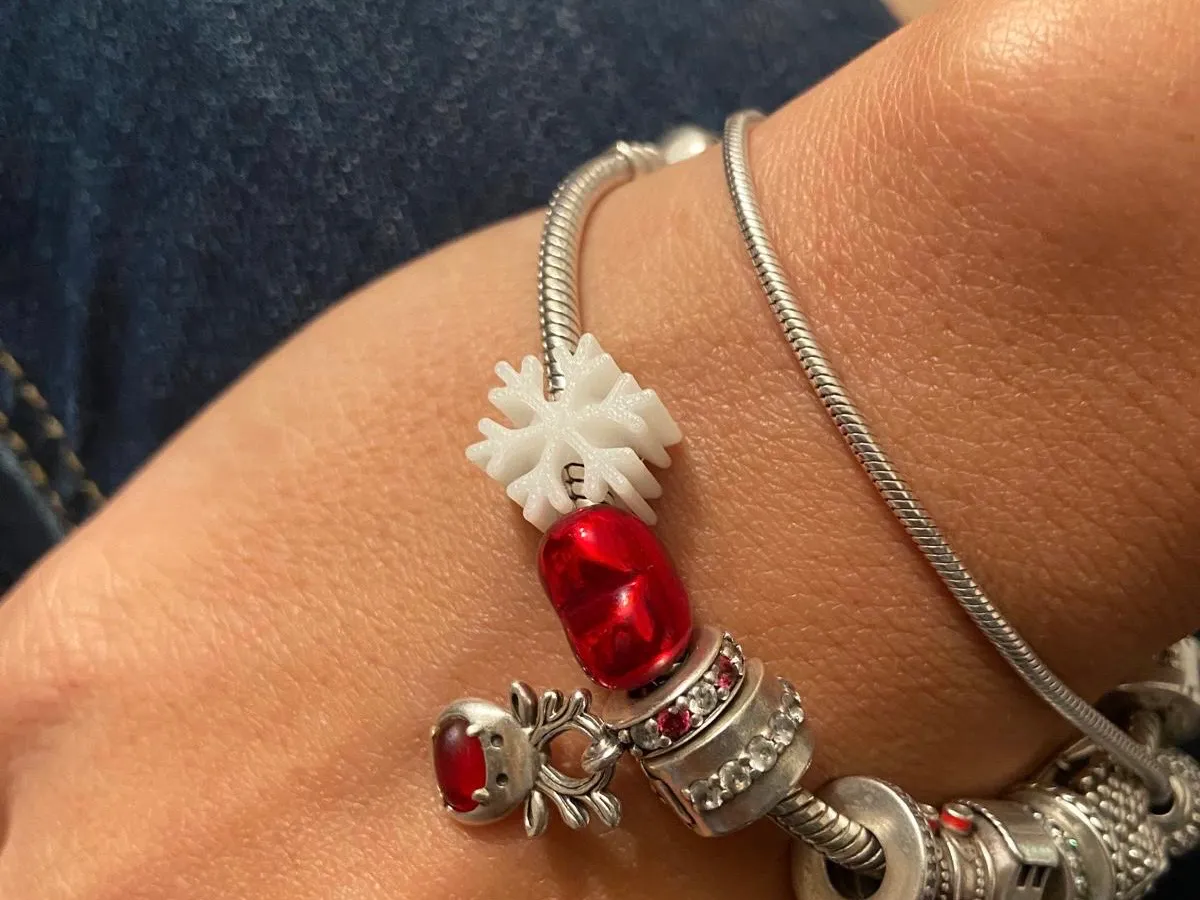 Snowflake Pandora Charm by Mazzo MakerWorld: Download Free 3D Models