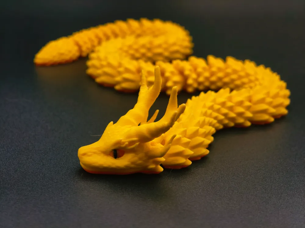 凡人修仙传, Golden Armored Horned Python, 43MM long, no supports, can be ...