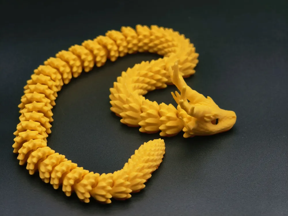 凡人修仙传, Golden Armored Horned Python, 43MM long, no supports, can be ...