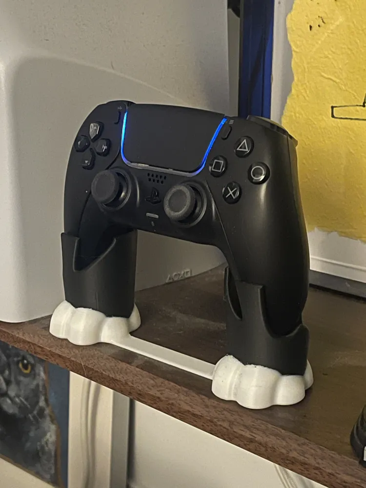 PS5 DualSense Controller Stand – Cat Paw Design - Free 3D Print Model ...