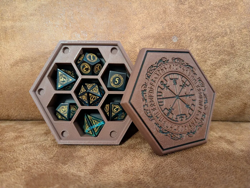 D&D Dice Box Celtic/Nordic/Viking by MakeRobotics MakerWorld: Download Free 3D Models