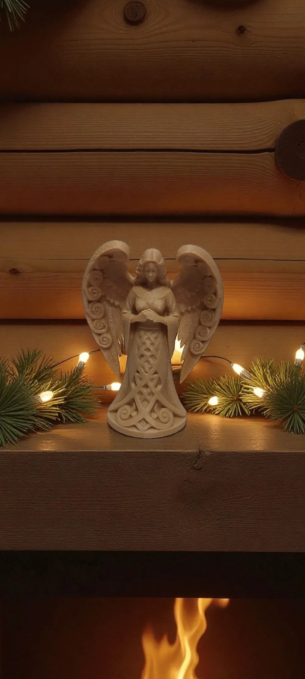 Celestial Nordic Angel - Christmas-themed figurine - Free 3D Print ...