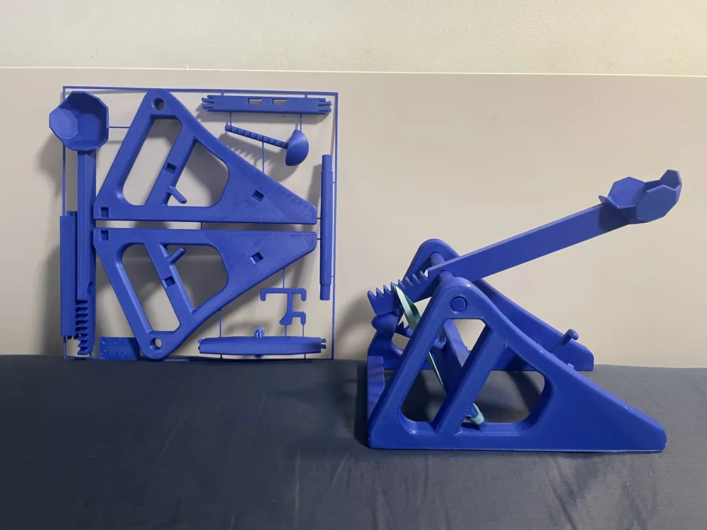 Snow Catapult Kit-Card (Adjustable Release Angle) - Free 3D Print Model ...