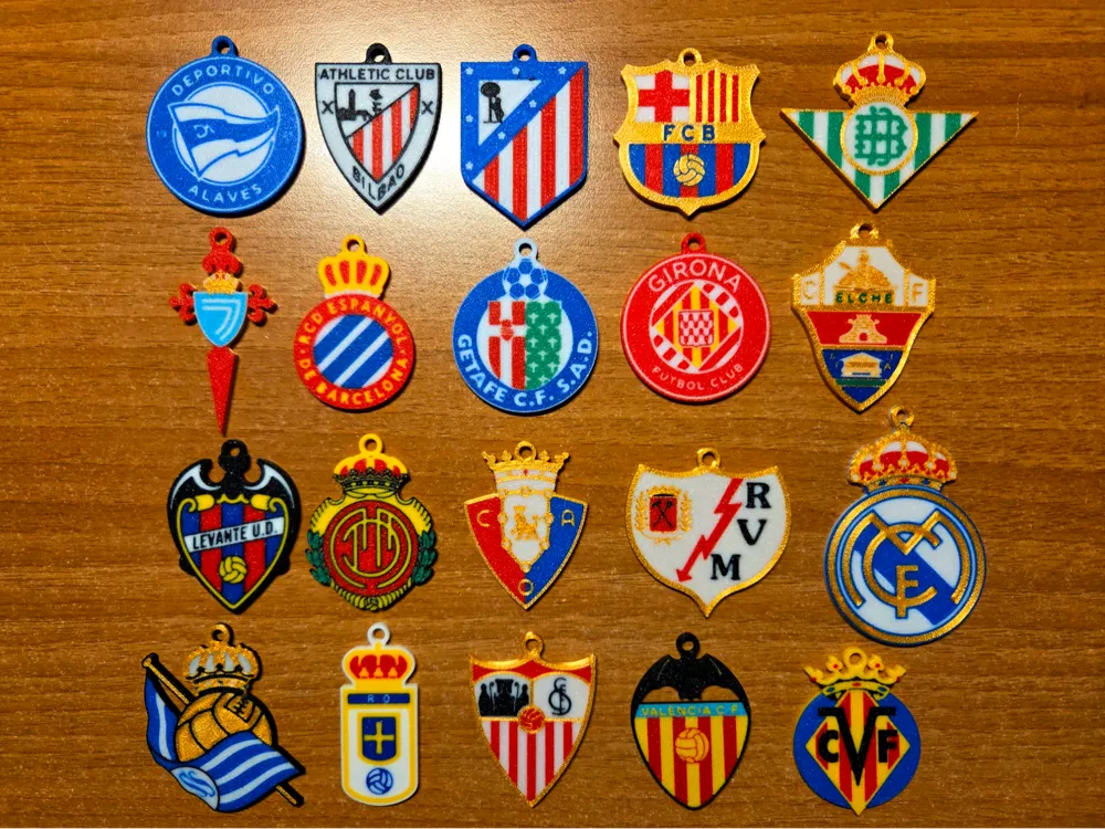 La Liga Teams 2025/26 - Keychains - Free 3D Print Model - MakerWorld