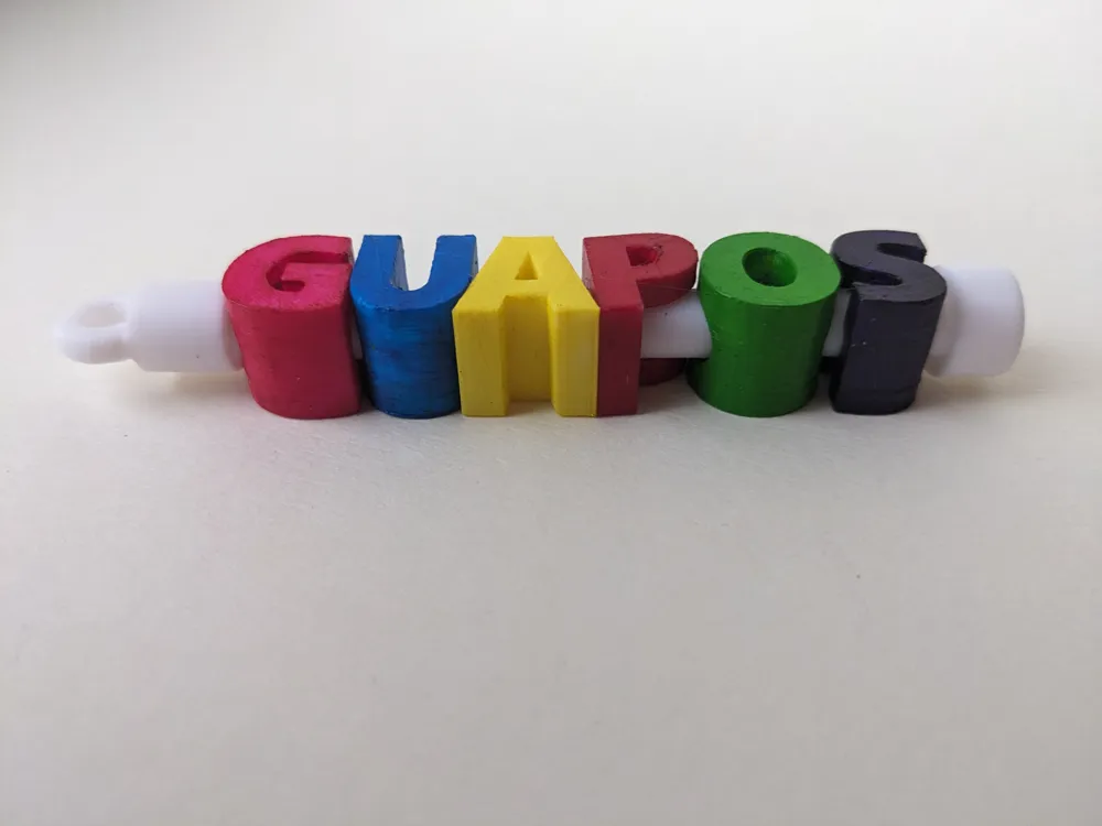 Spinning fidget Key Chain Letter - Free 3D Print Model - MakerWorld