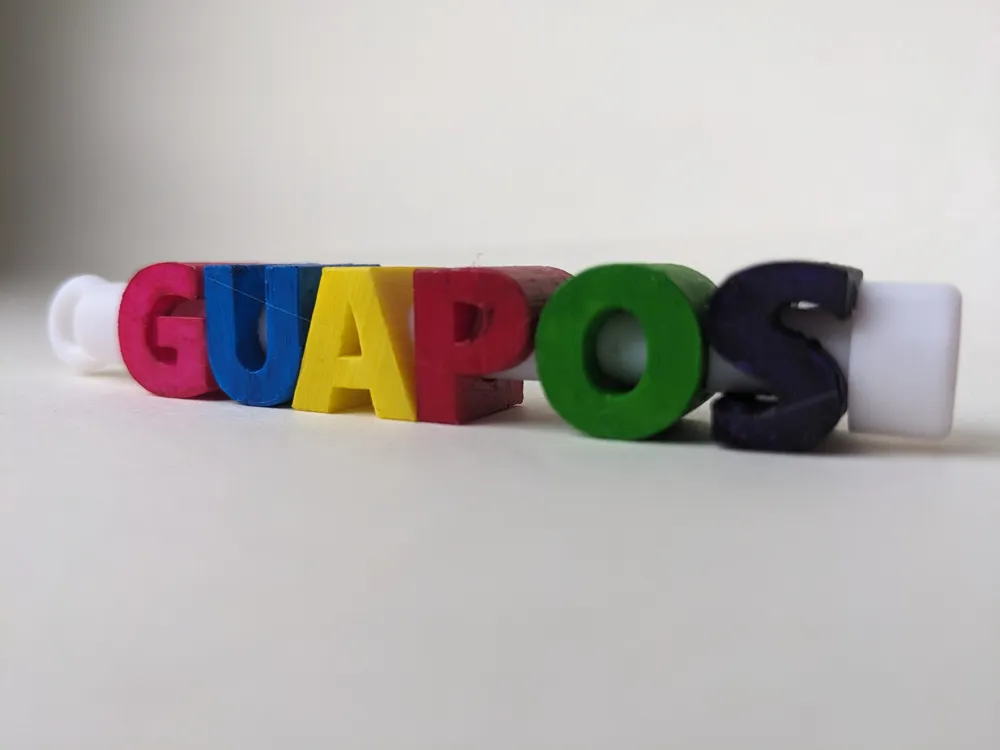 Spinning fidget Key Chain Letter by Team Guapos - MakerWorld