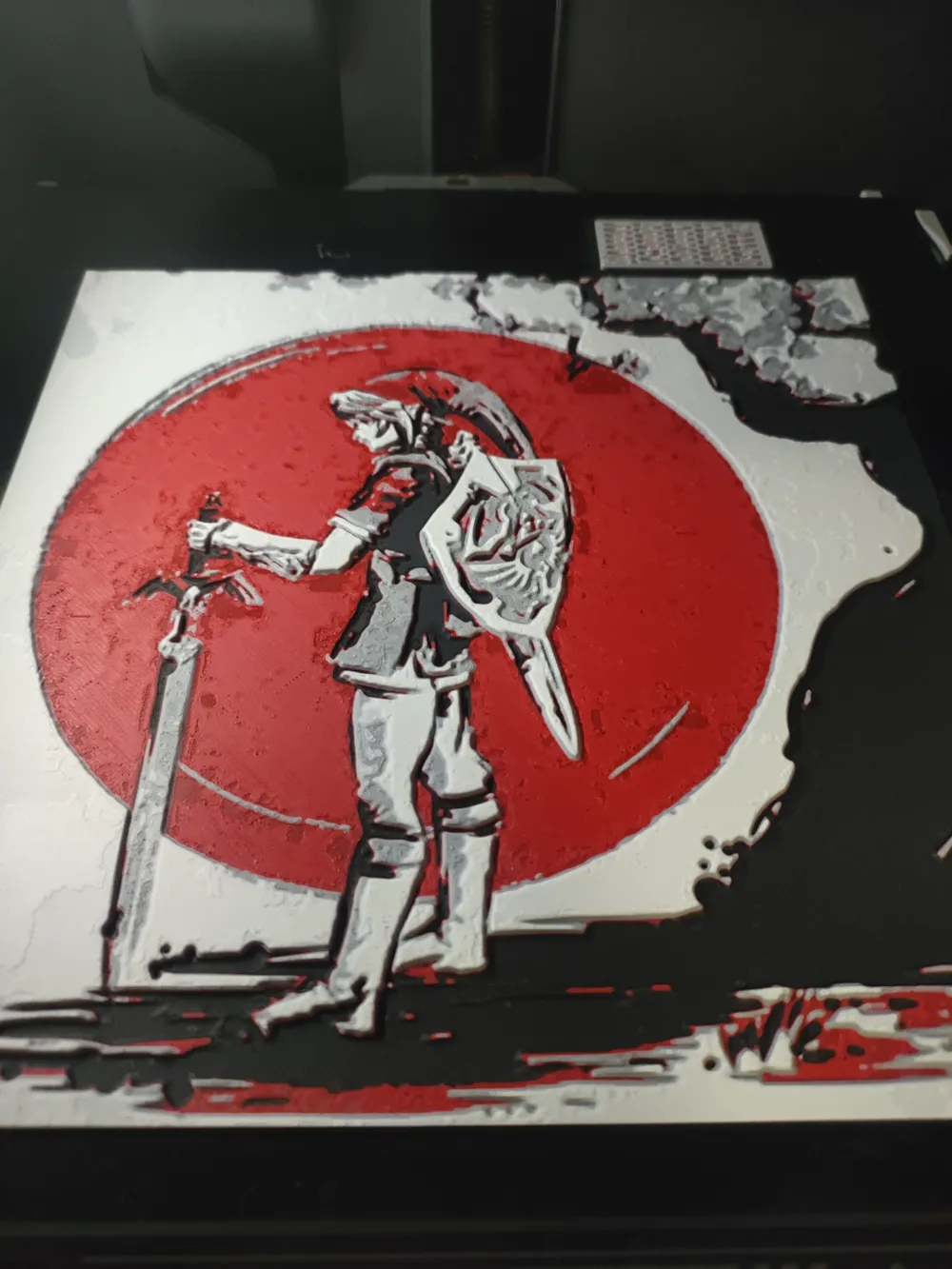 Link Zelda and red moon - Wall art by silverbwoyl - MakerWorld
