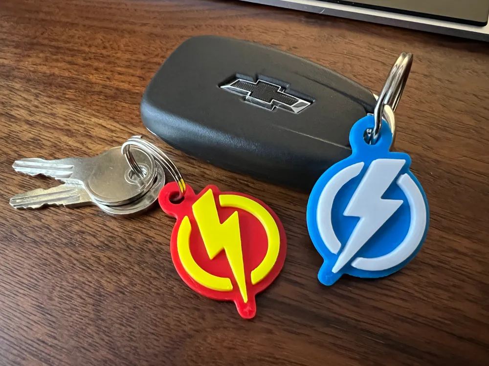 EV Electric Vehicle Keychain by Desmodromic - MakerWorld