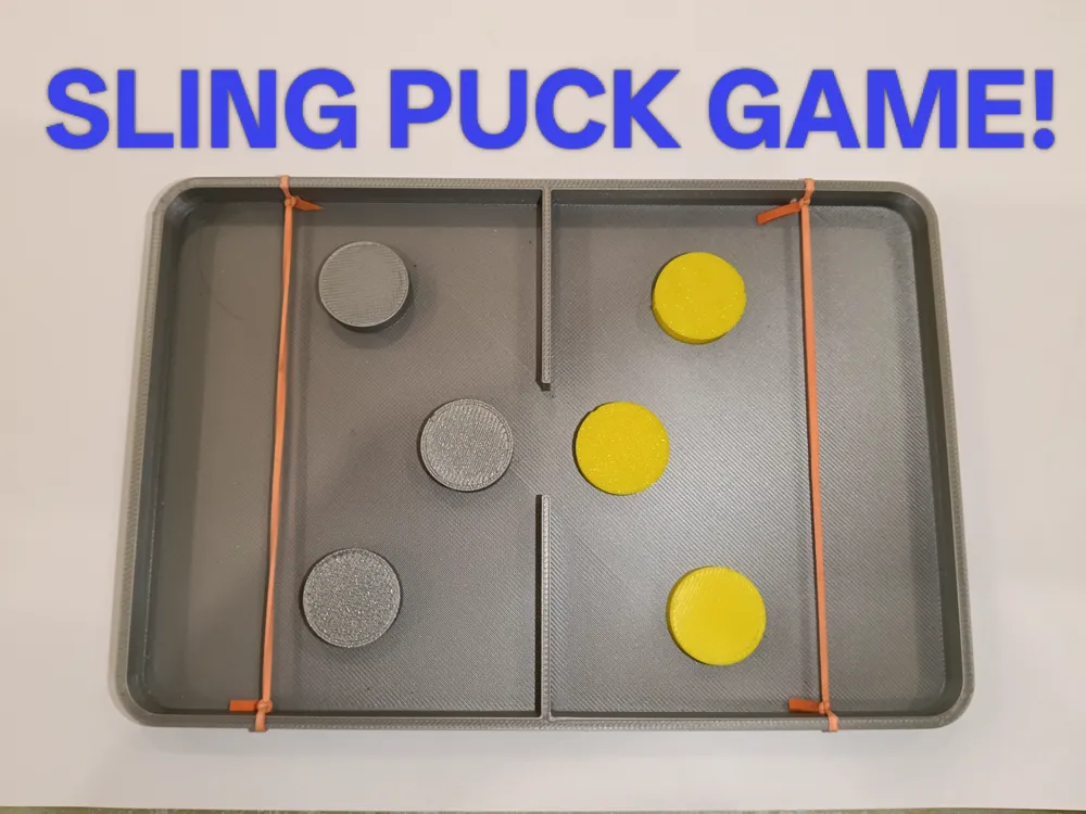 SLING PUCK GAME! - Free 3D Print Model - MakerWorld
