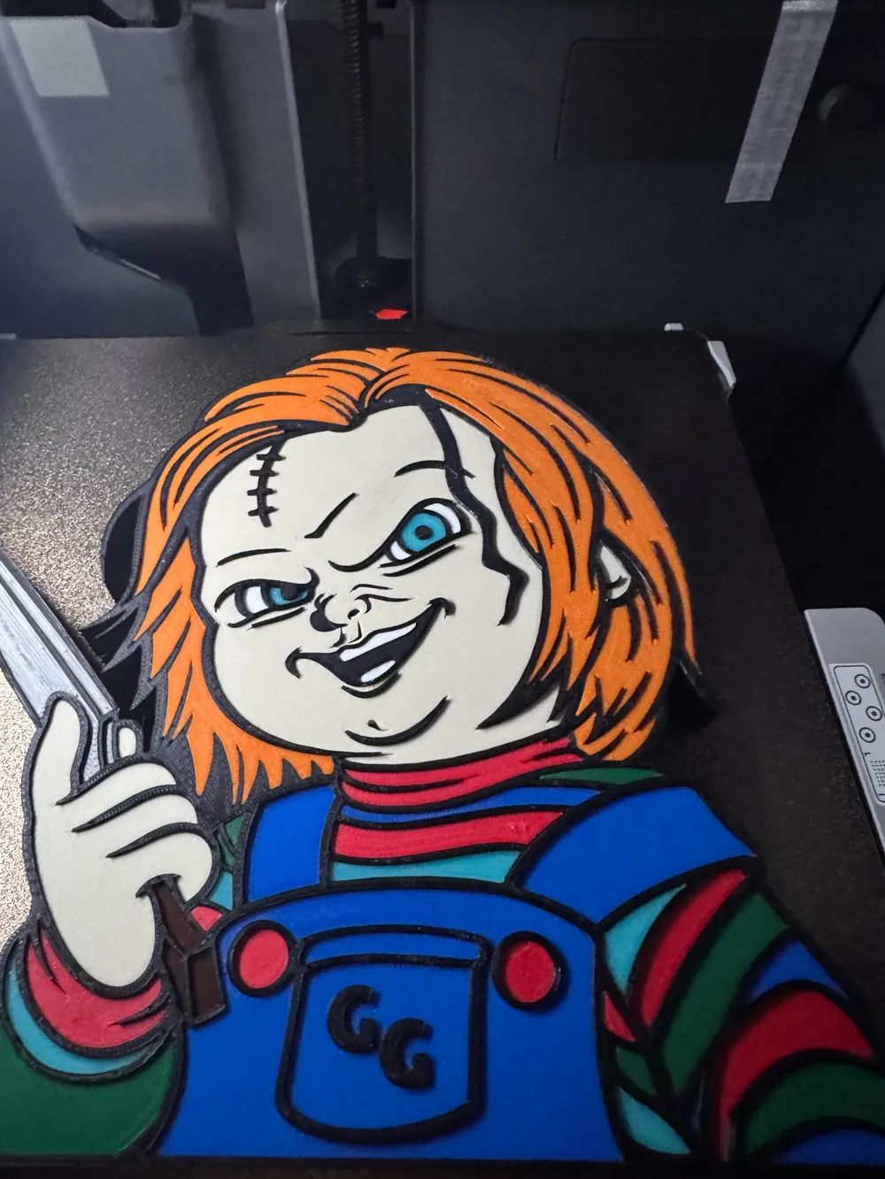 Chucky Wall Art (NO AMS) - Free 3D Print Model - MakerWorld