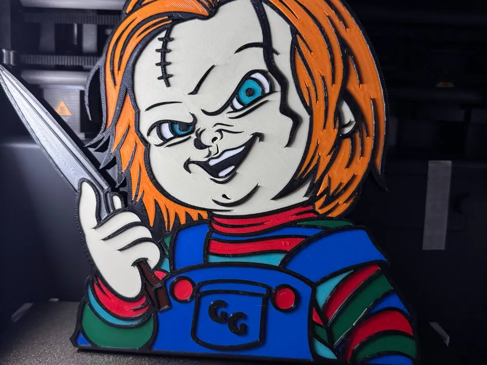 Chucky Wall Art (NO AMS) by Nitro 3D Printing MakerWorld: Download Free ...