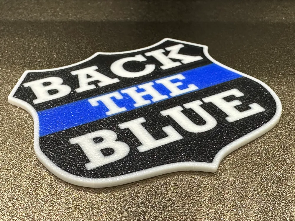 Police Badge - Back The Blue - Large Sign by A1 Graphix - MakerWorld