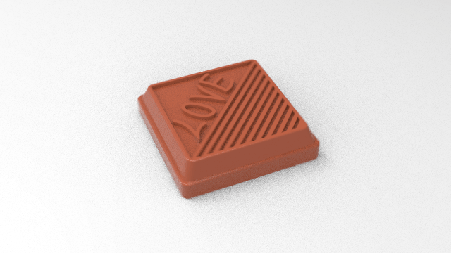 Pure love chocolate refrigerator magnet by 云梦打印工作室 - MakerWorld
