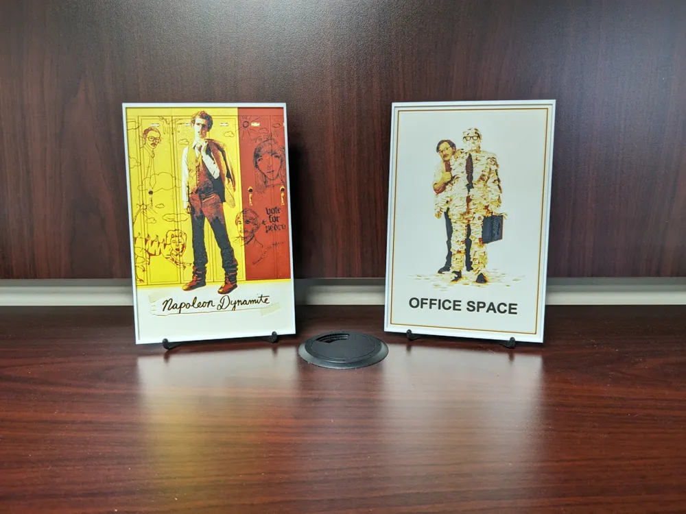 Foldable Print in Place Picture Stand (Hueforge) by Jaeger - MakerWorld