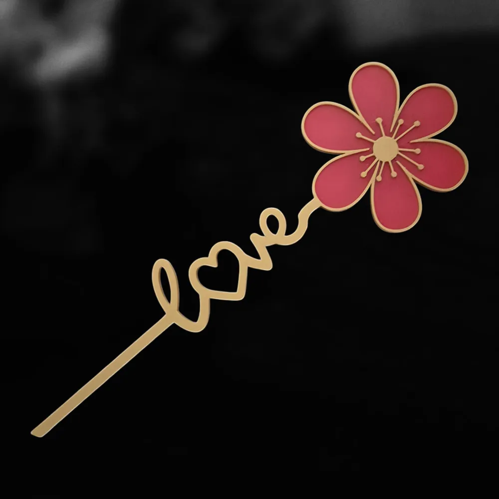 Flower with "Love" Stem (in stand) by C4UStudio MakerWorld: Download ...