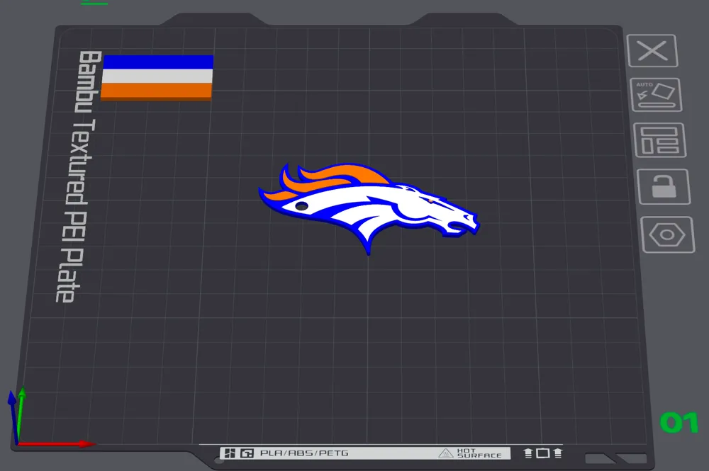 Broncos Keychain by Loseph_3D - MakerWorld