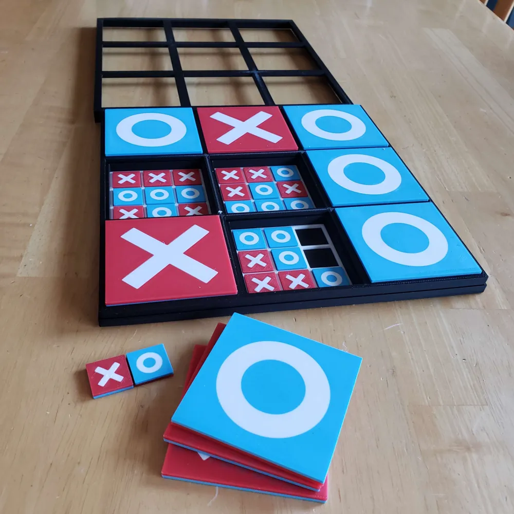 Ultimate Tic-Tac-Toe with Lid *Remix* Remixed by DieselSLC - MakerWorld