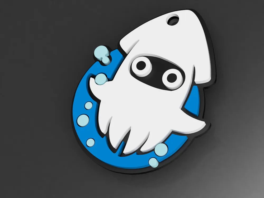Mario Squid Keychain by IMKALVA - MakerWorld
