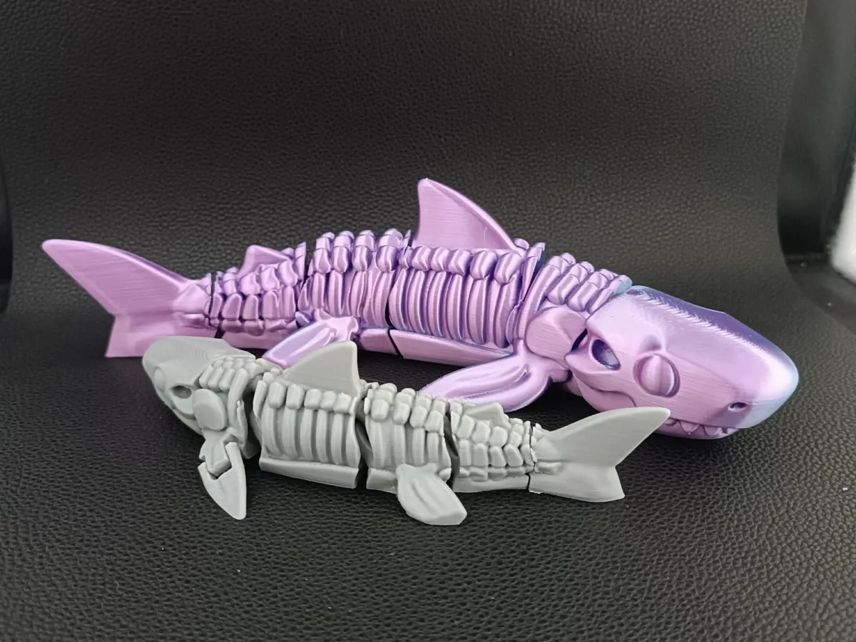 Flexi Skeleton Shark – Articulated Ocean Toy - Free 3D Print Model ...