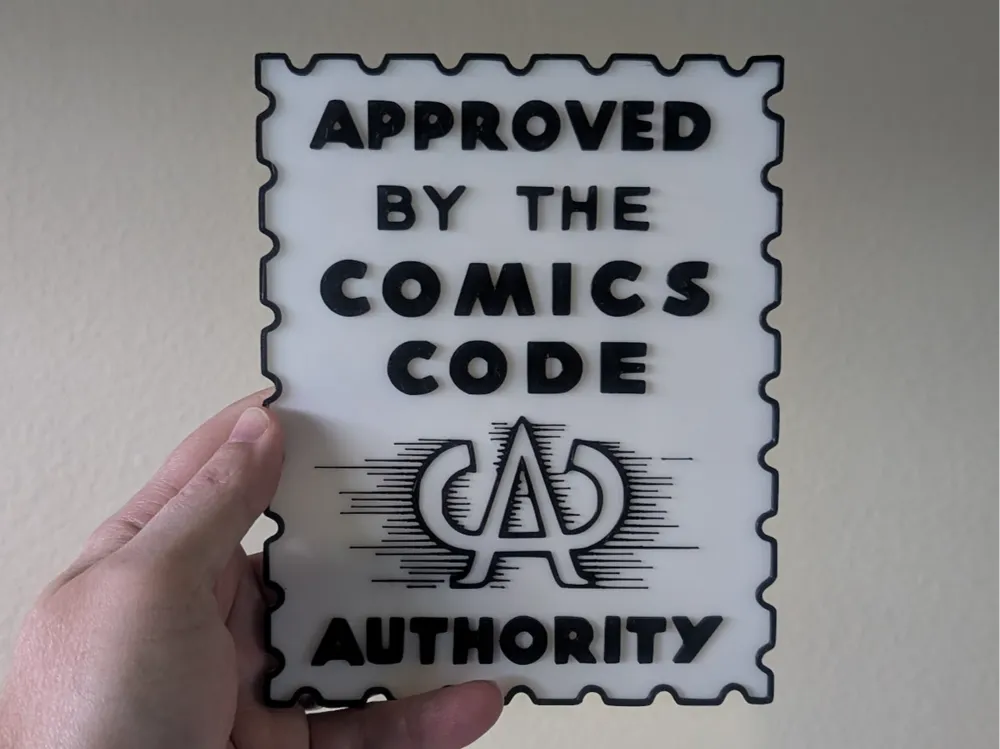 Comics Code Authority Stamp by Design•Slice•Print Studio - MakerWorld