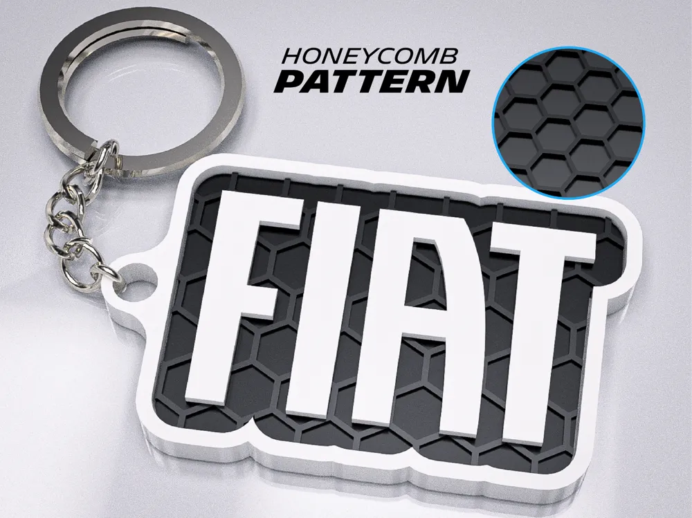 Fiat Keychain - Free 3D Print Model - MakerWorld