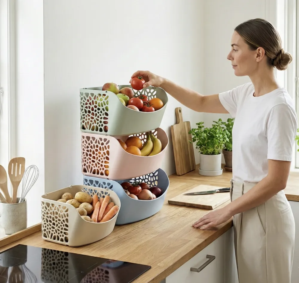 Stackable Fresh Keeper Modular Kitchen Storage - Free 3D Print Model ...