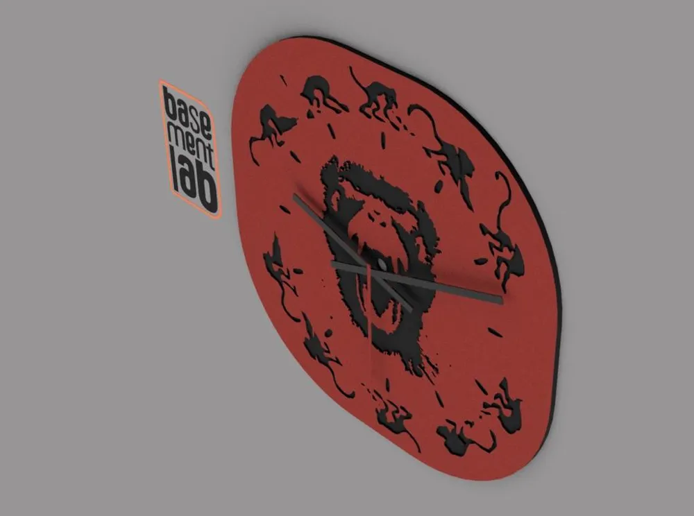 Wall Clock - 12 Monkeys movie - by BasementLAB - MakerWorld