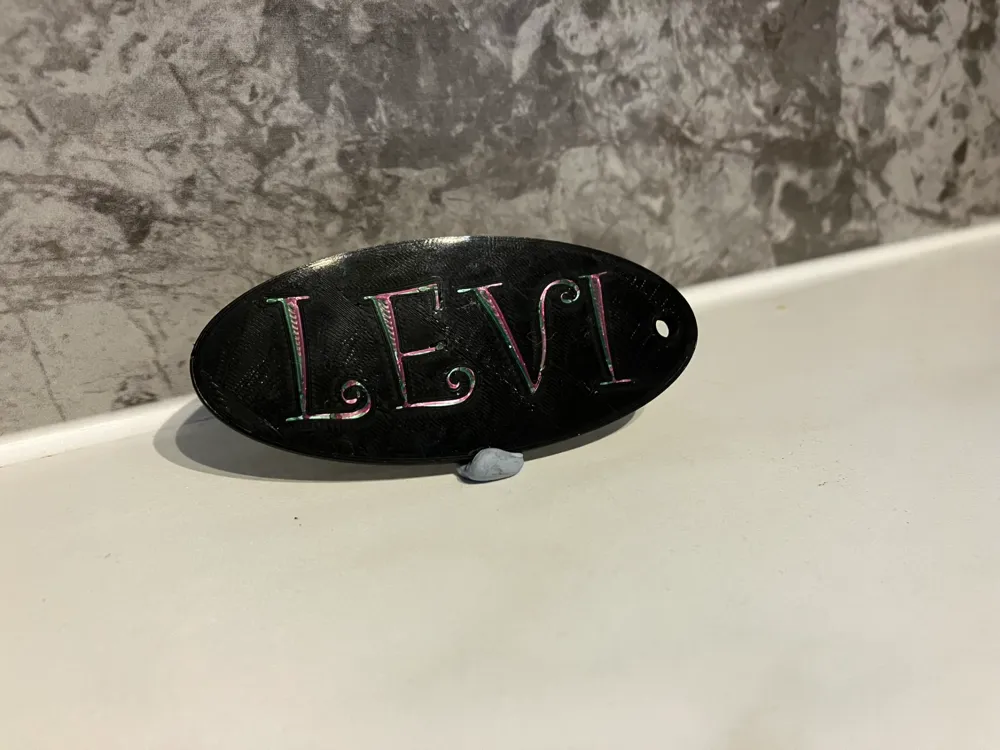 Name Tag, Oval shape by Bens3Dnameplates - MakerWorld