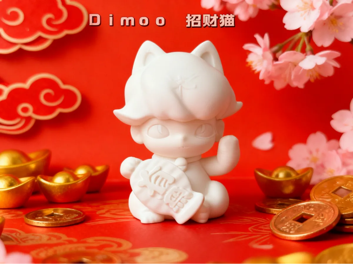 POPMART DIMOO Lucky Cat by Angus162 MakerWorld: Download Free 3D Models