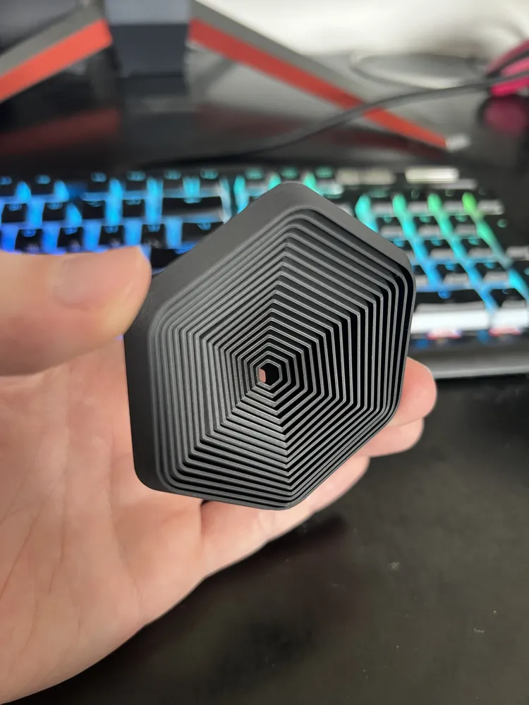 Fidget rounded hexagon - Free 3D Print Model - MakerWorld