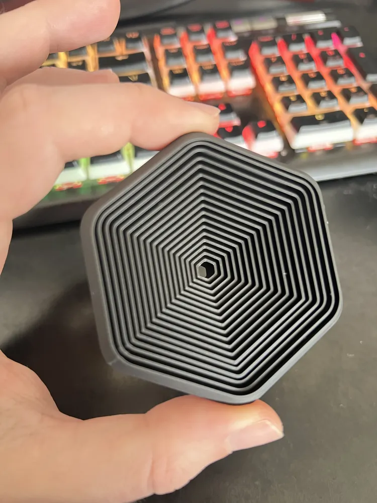Fidget rounded hexagon - Free 3D Print Model - MakerWorld