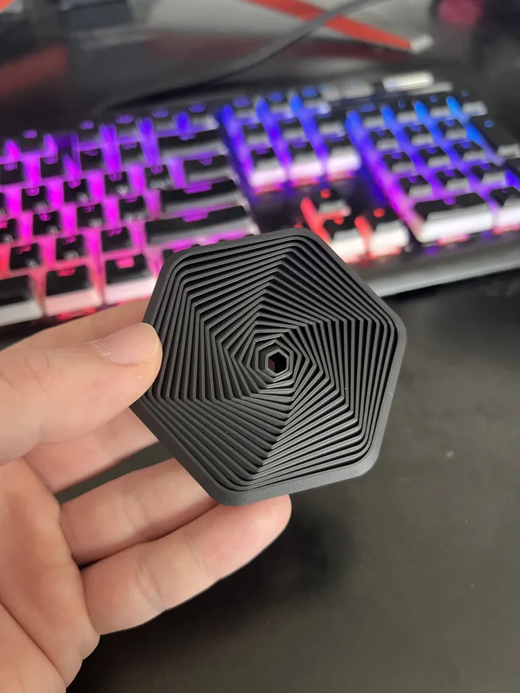 Fidget rounded hexagon - Free 3D Print Model - MakerWorld