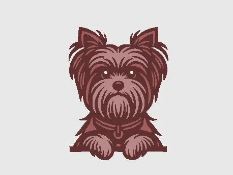 2D Yorkshire dog by Pratisway - MakerWorld