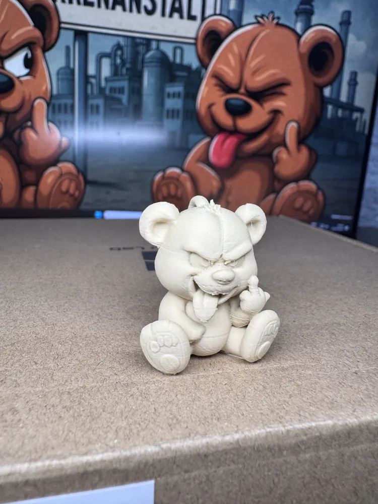 Mini Keychain - Cheeky Grumpy Bear by Lemmy3DPrint MakerWorld: Download ...