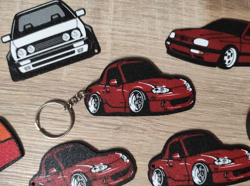 Tooned Mazda MX-5 keychain (Miata NB) by OrangeSs - MakerWorld