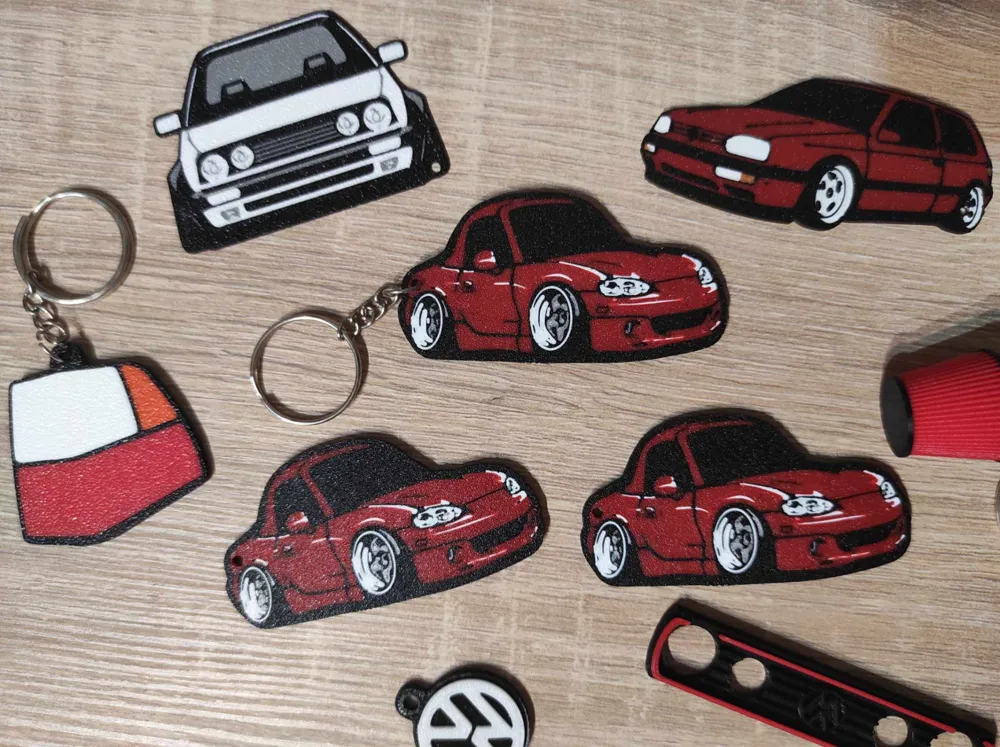 Tooned Mazda MX-5 keychain (Miata NB) by OrangeSs - MakerWorld