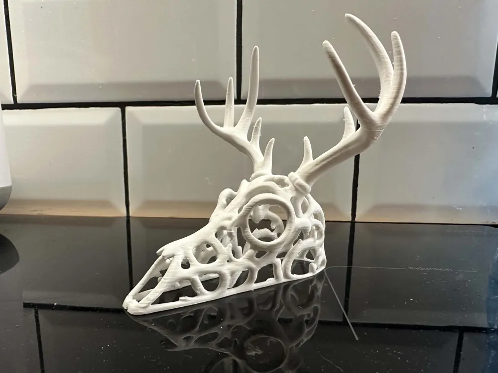 Deer Skull Ornament – Voronoi Style Wall Decor - Free 3D Print Model ...