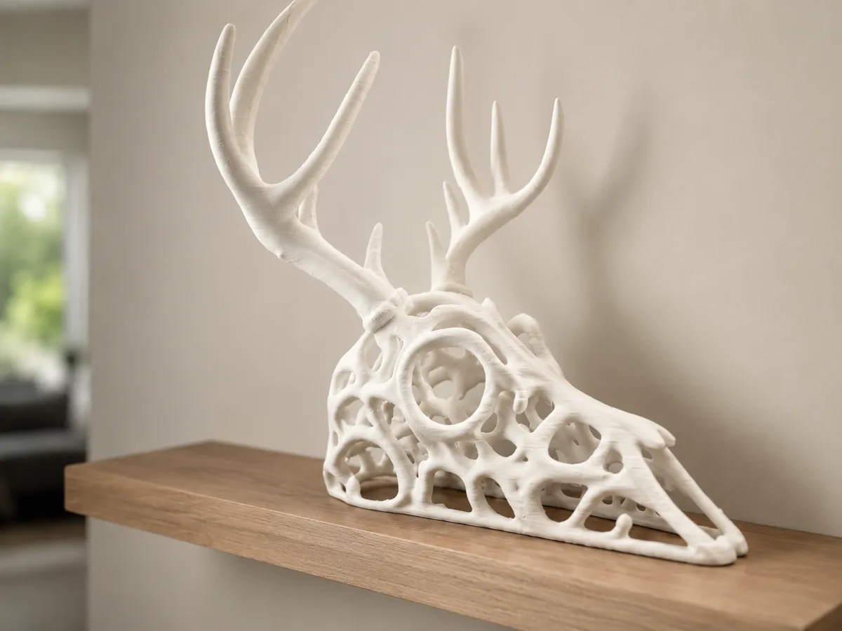 Deer Skull Ornament – Voronoi Style Wall Decor - Free 3D Print Model ...