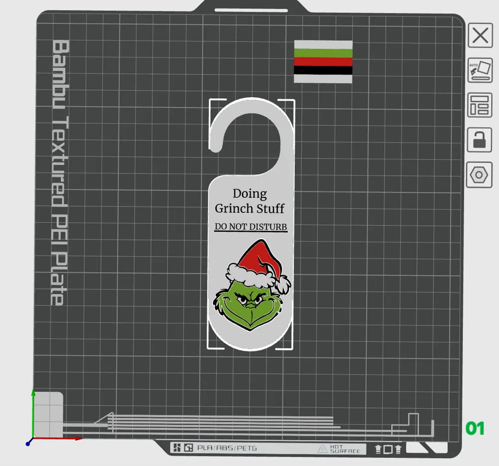 Christmas Grinch Door Hanger / Do not disturb sign by 3D Prints This ...