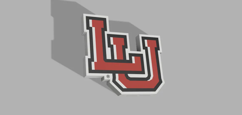 Interlocking LU Lamar University Logo by sdames3.tx - MakerWorld