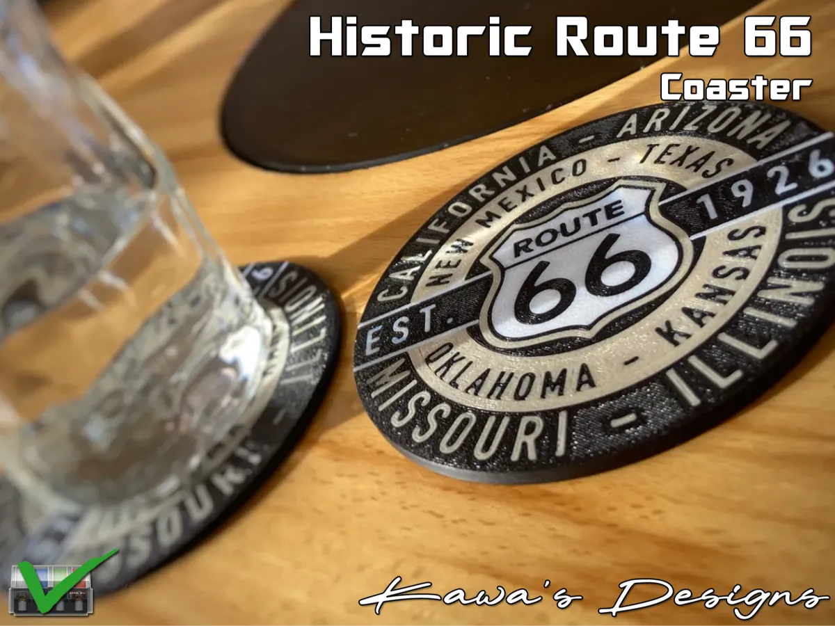 Historic Route 66 Coaster - Free 3D Print Model - MakerWorld