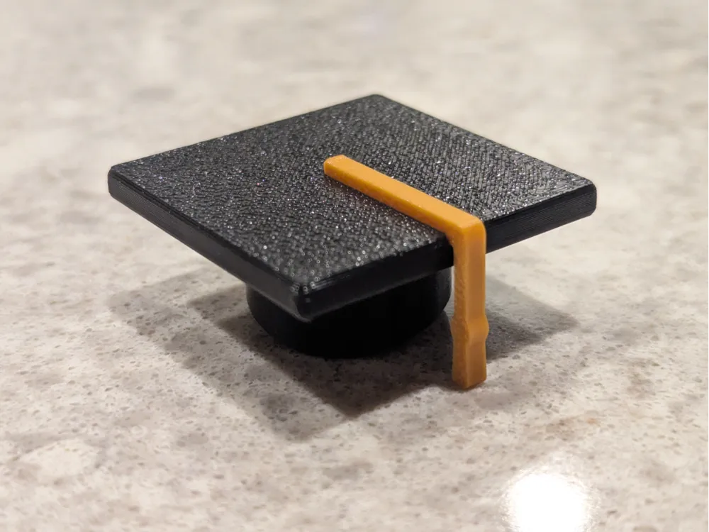 Two Part Graduation Cap With Tassel - Free 3D Print Model - MakerWorld
