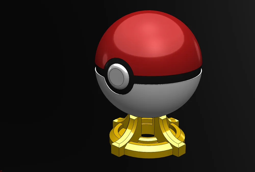 Pokeball Display Stand - Fast print - Free 3D Print Model - MakerWorld