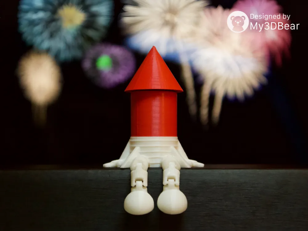 Articulated Firework Rocket with flexi legs by My3DBear MakerWorld ...